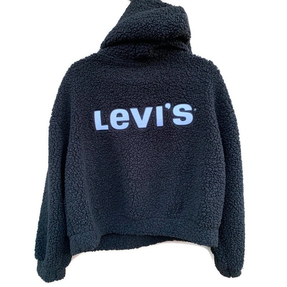 Levi's | Jackets & Coats | Levis Anna Spell Out Logo Teddy Sherpa Logo ...